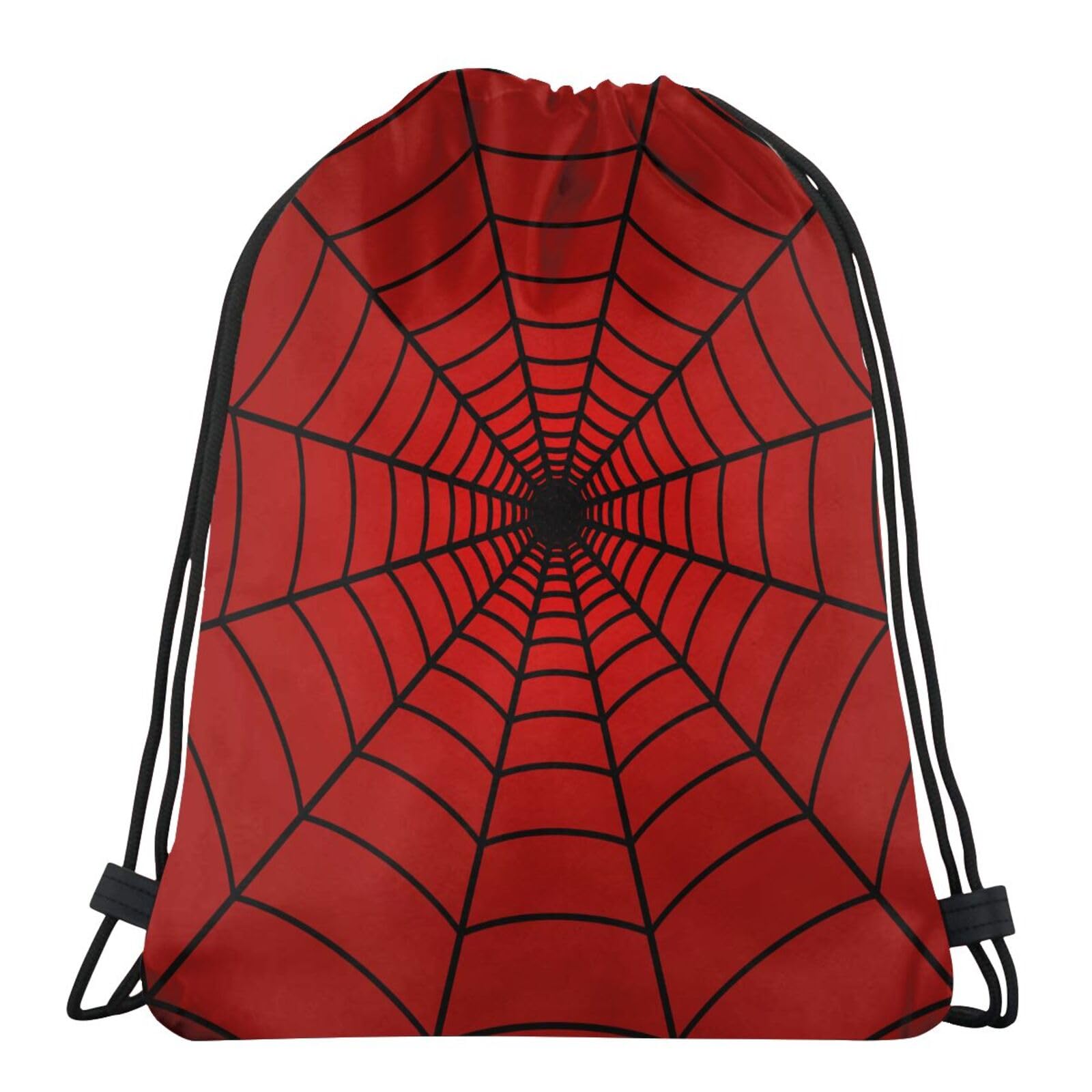 Amazon.com | COFEIYISI Red Spider Web Drawstring Bags Spiders Web ...