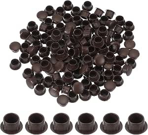 uxcell 120Pcs Plastic Hole Plugs, 2/5"(10mm) Flush Type Panel Round ...