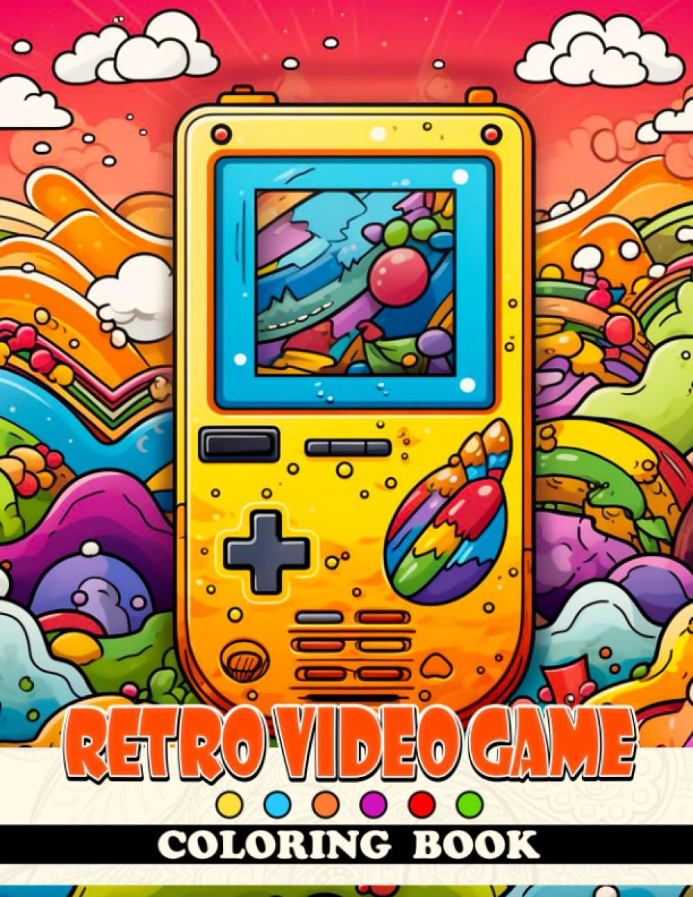 Retro Video Game Coloring Book: Fabulous Coloring Pages Features ...