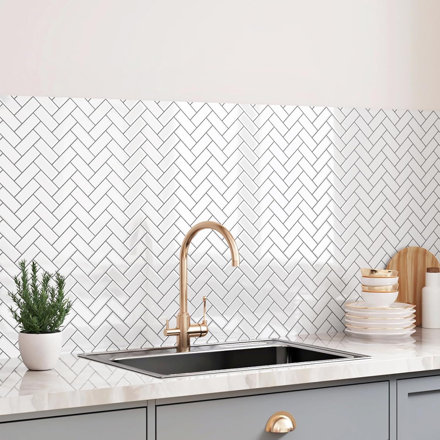 Amazon.de: Yullpaper 3d Fliesenaufkleber Bad Küche 10 Stück Vinyl ...