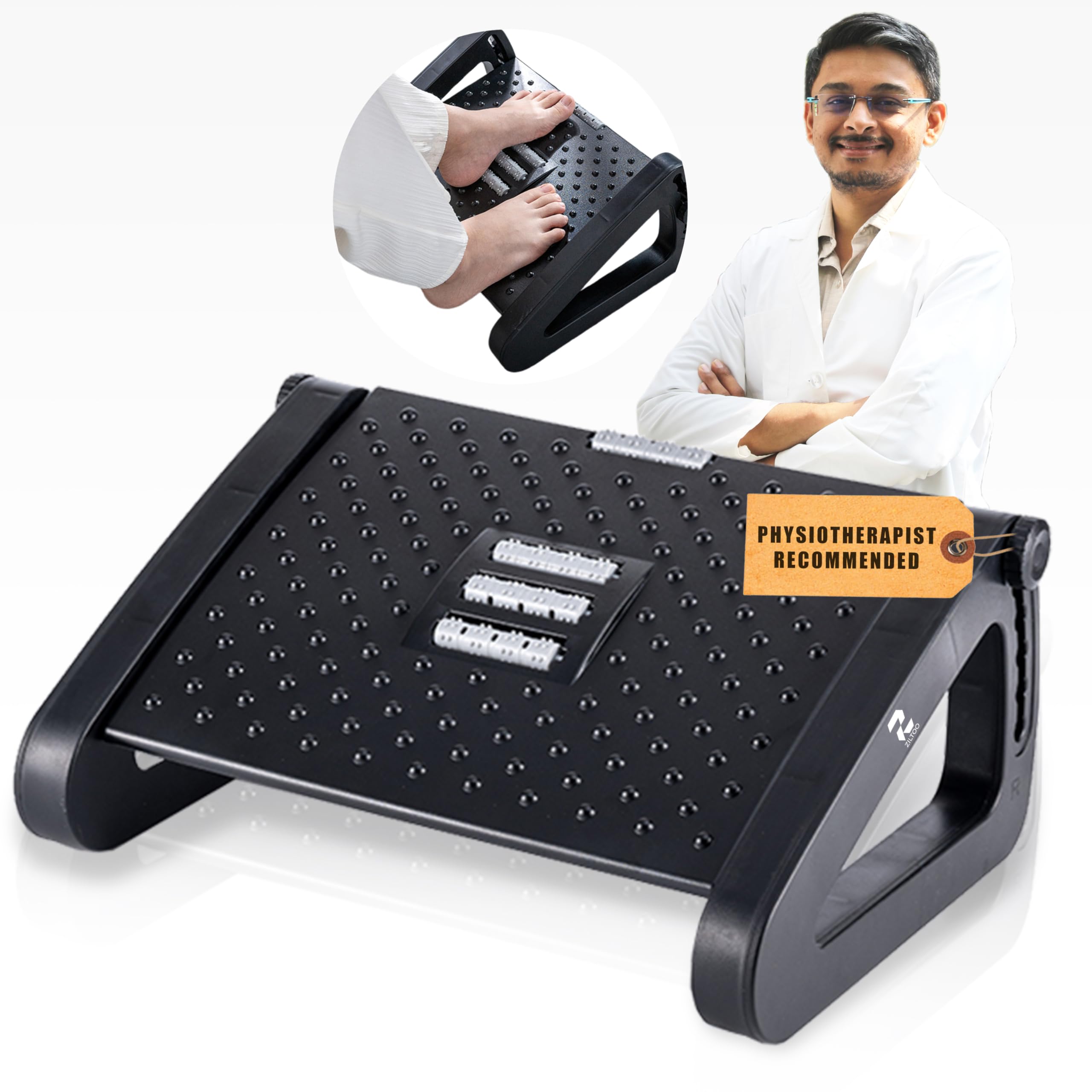 ZILTOO Adjustable Foot Rest for Office Chair - Ergonomic Foot Rest ...