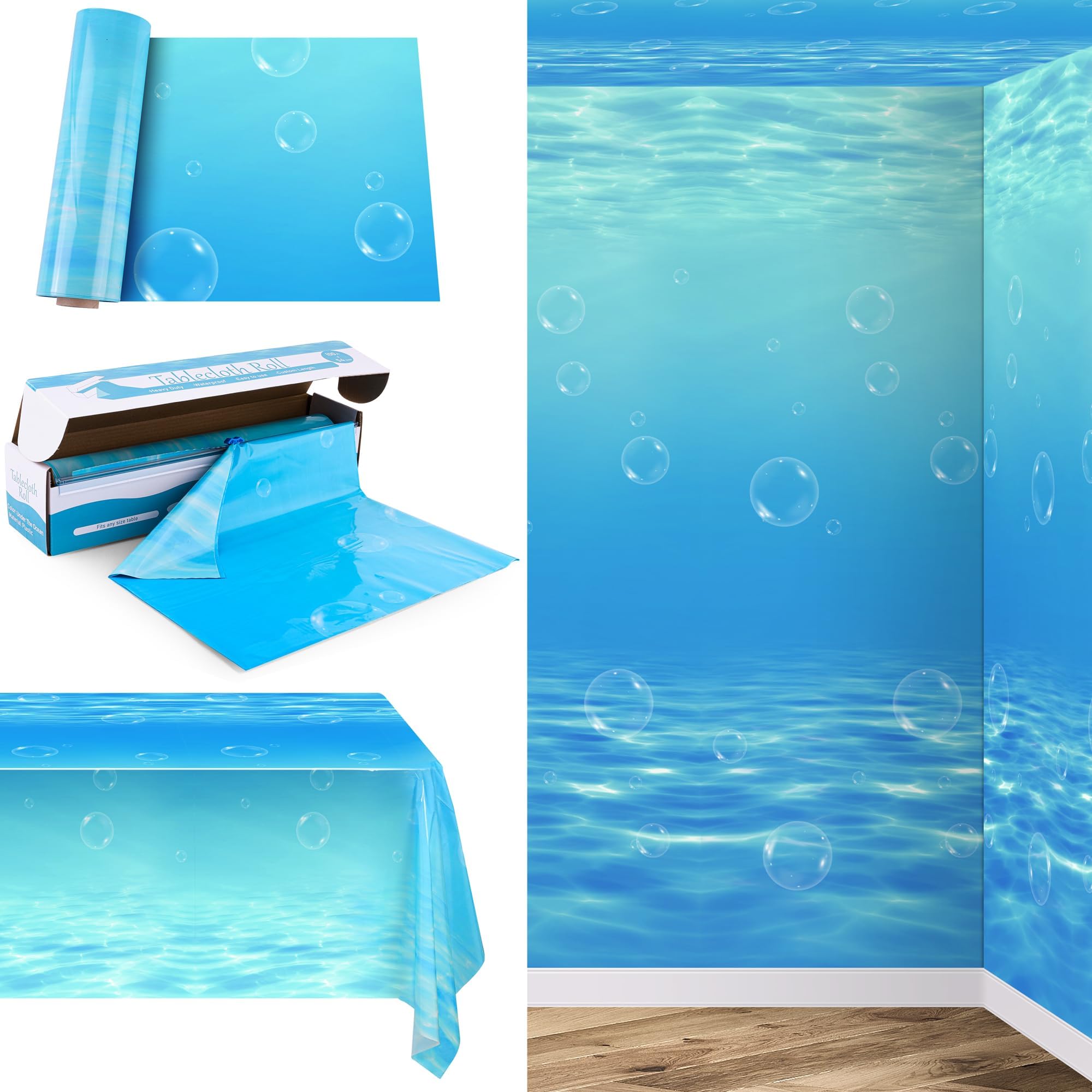 Amazon.com: 1 Roll 1200 Inch X 54 Inch Iridescent Under The Sea ...