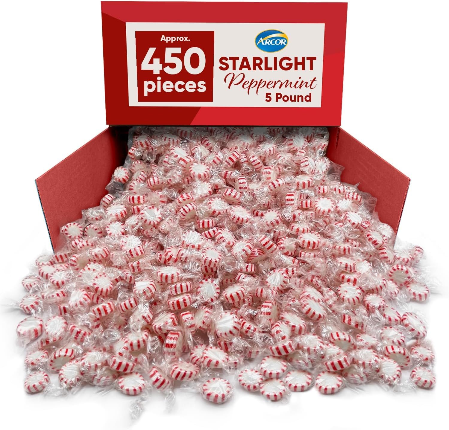 Amazon.com : Arcor Starlight Peppermint Candy Bulk - 5 Pounds Approx ...