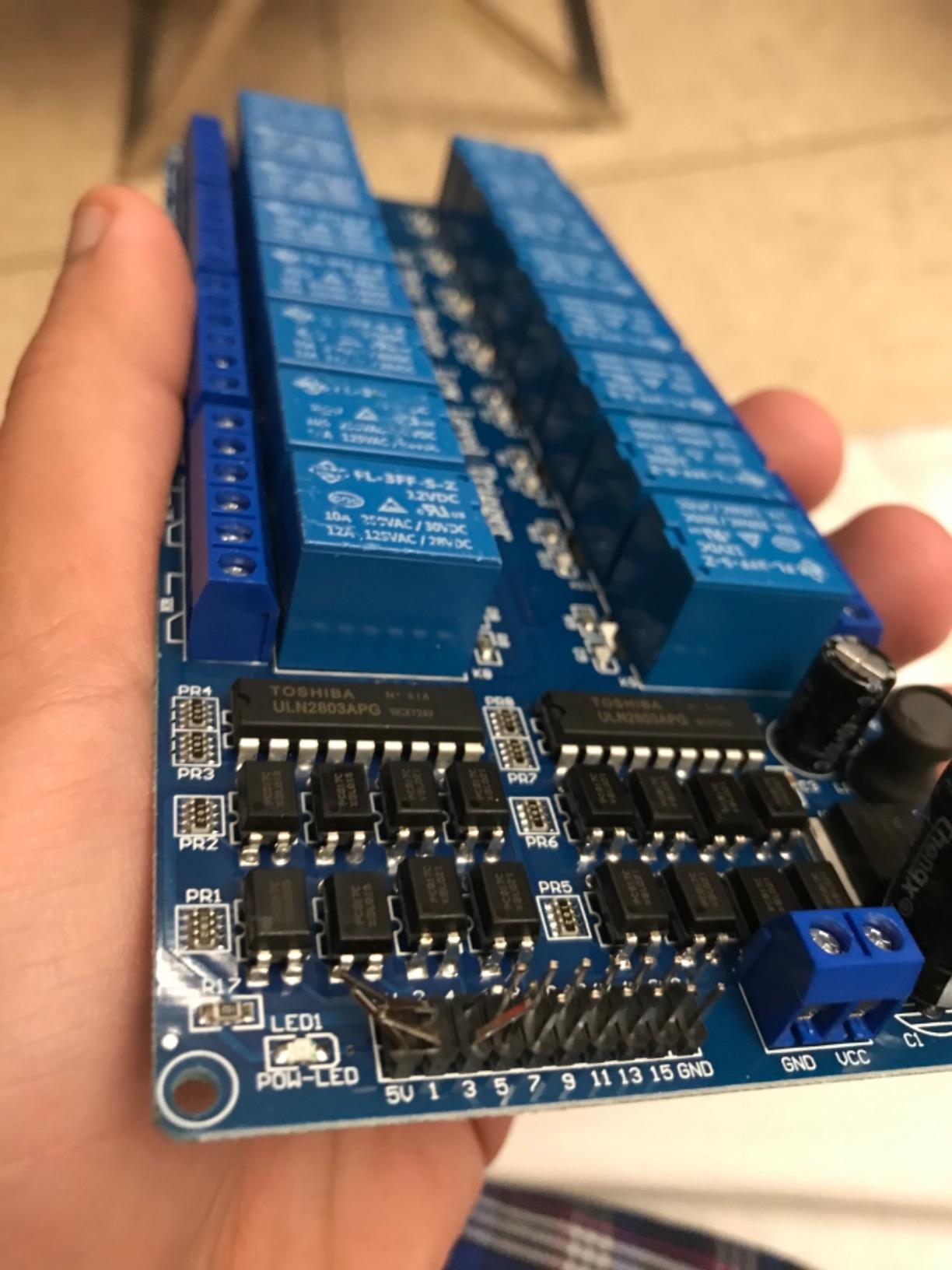 Robocraze New 16-Channel 12V Relay Module Board for boards compatible ...