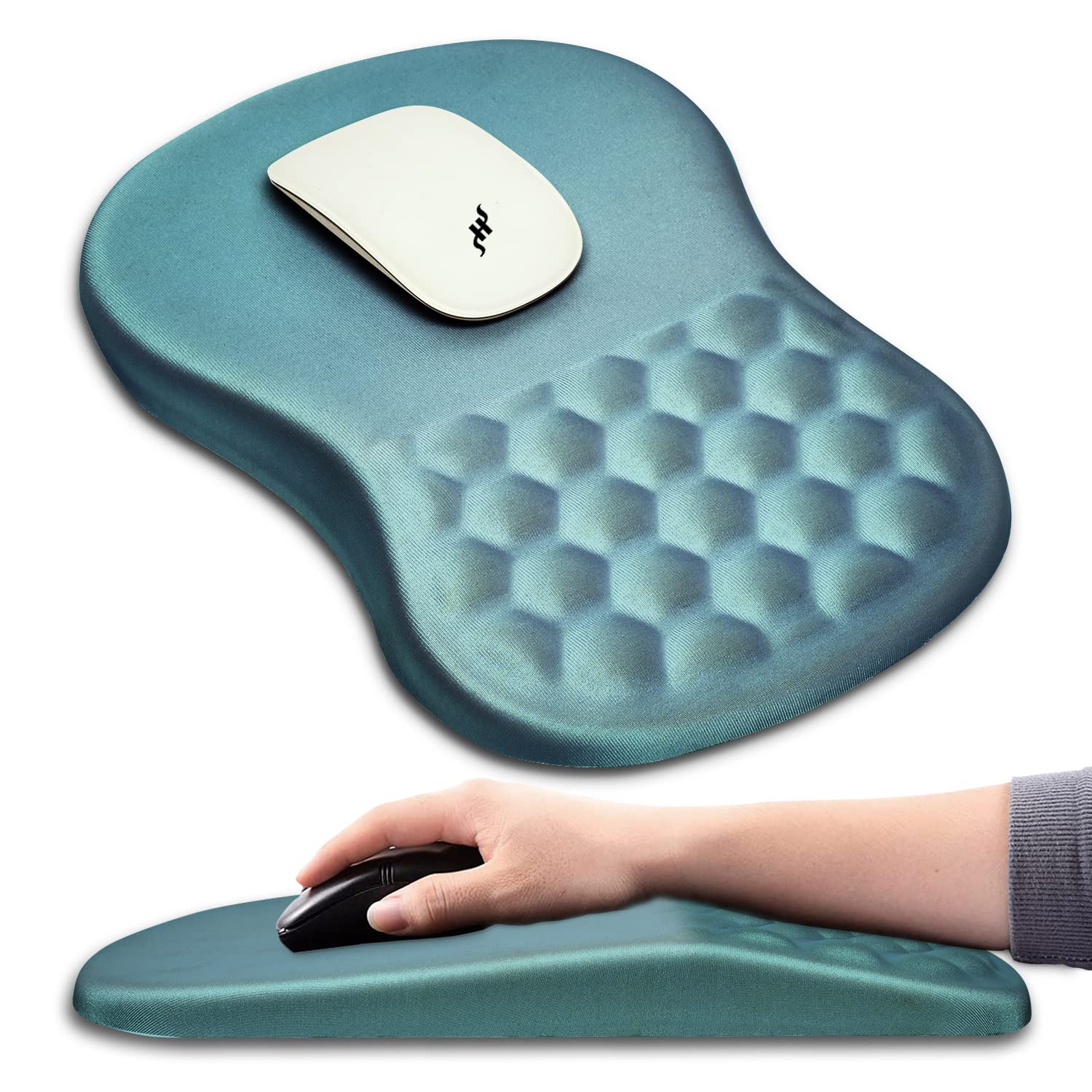Amazon.com: Hokafenle Ergonomic Mouse Pad Wrist Support with Massage ...