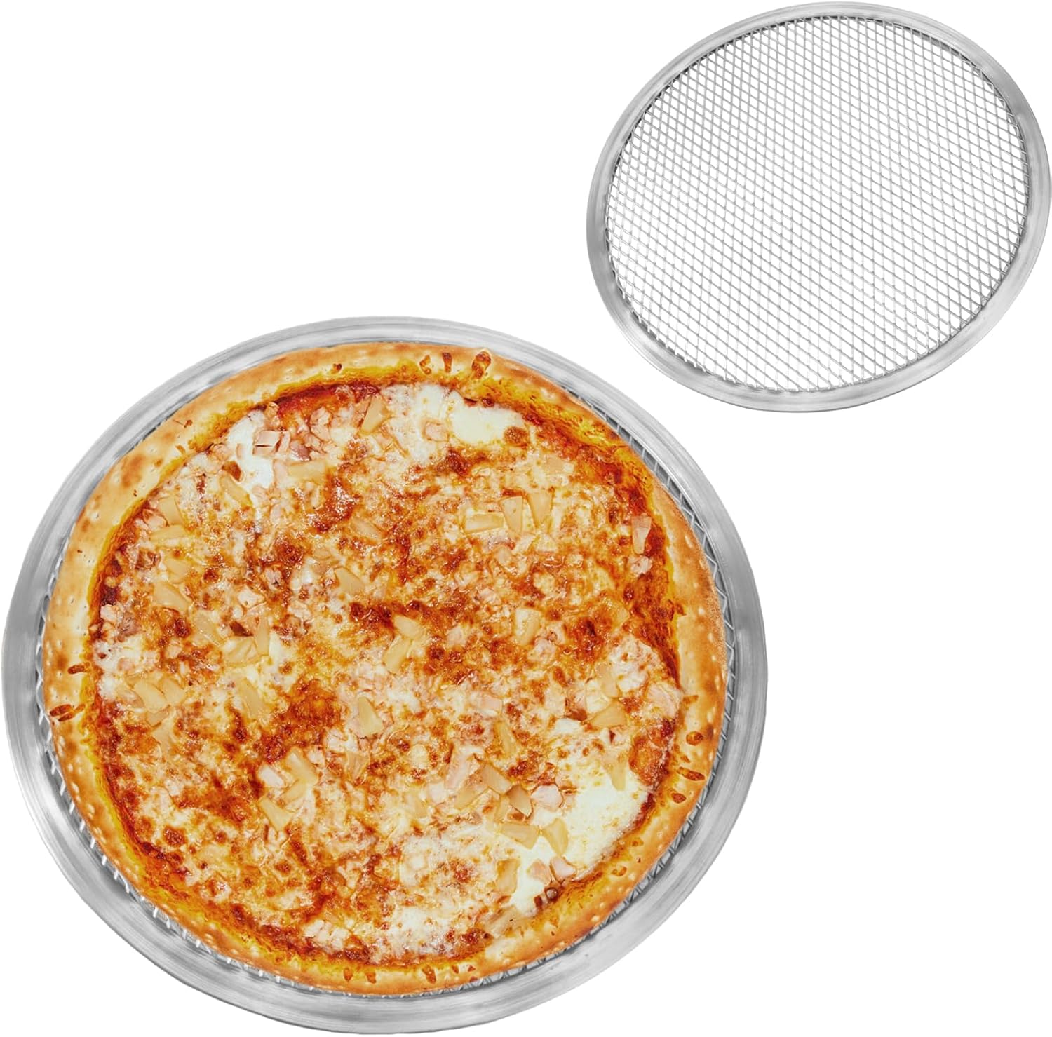 Amazon.com: Healvian 16 Inches Nonstick Pizza Screen,Pizza Pan,Aluminum ...