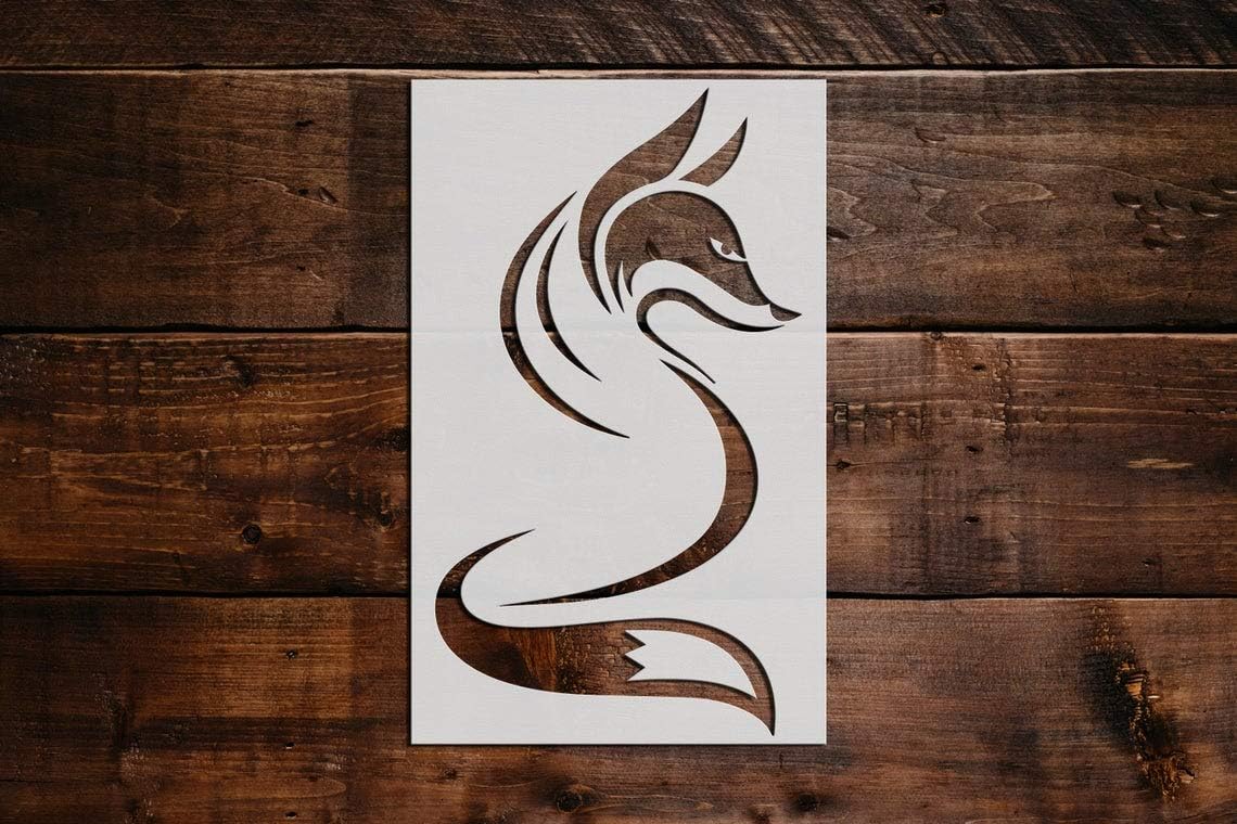 Amazon.com : Fox Stencil DIY Reusable Craft and Painting Wall Stencils ...