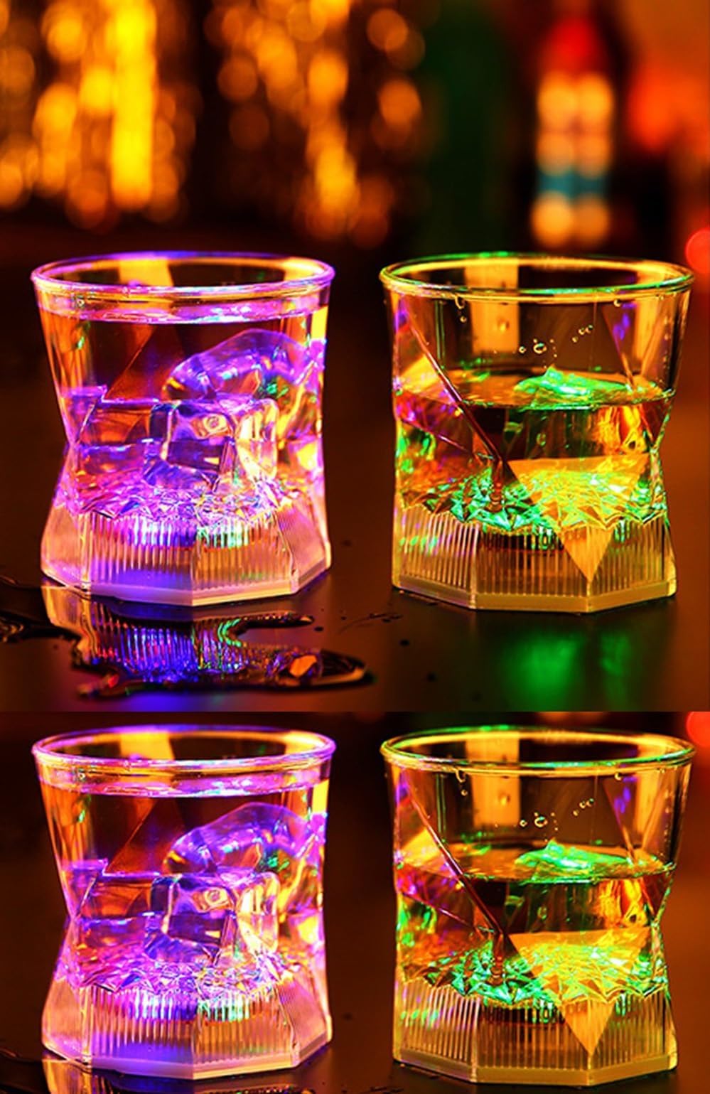 Amazon.com | GP GLOWPRODUCTS.COM Light Up Drinking Glasses (Set of 6 ...