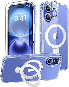 Amazon.com: BANLEA for iPhone 16 Case, with Screen Protector + Camera Lens Protector, Built-in ...