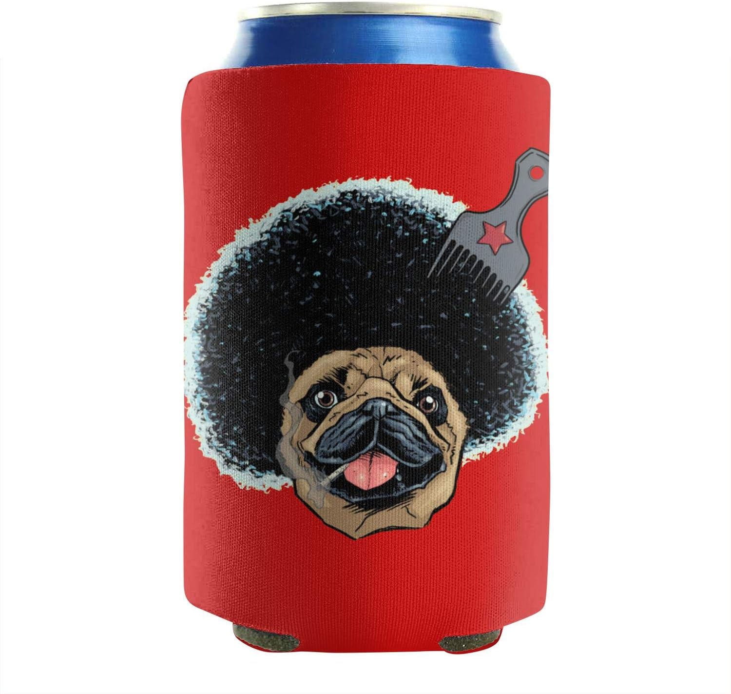 Amazon.com: Wild-curl Up Pug Beer Can Sleeves Funny 12-16 OZ Bottles ...