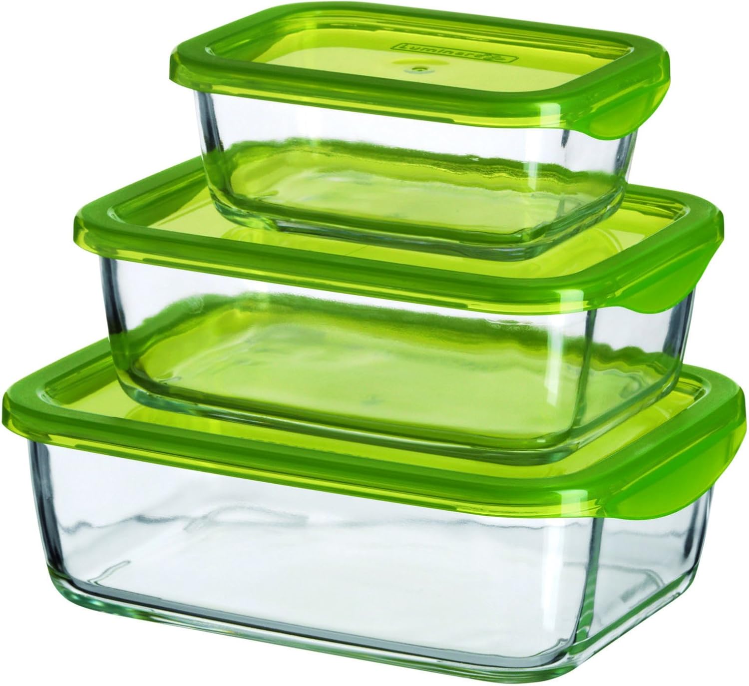 MÄSER Luminarc, Keep Series, 3 Piece Rectangular Storage Box Set, 370 ...