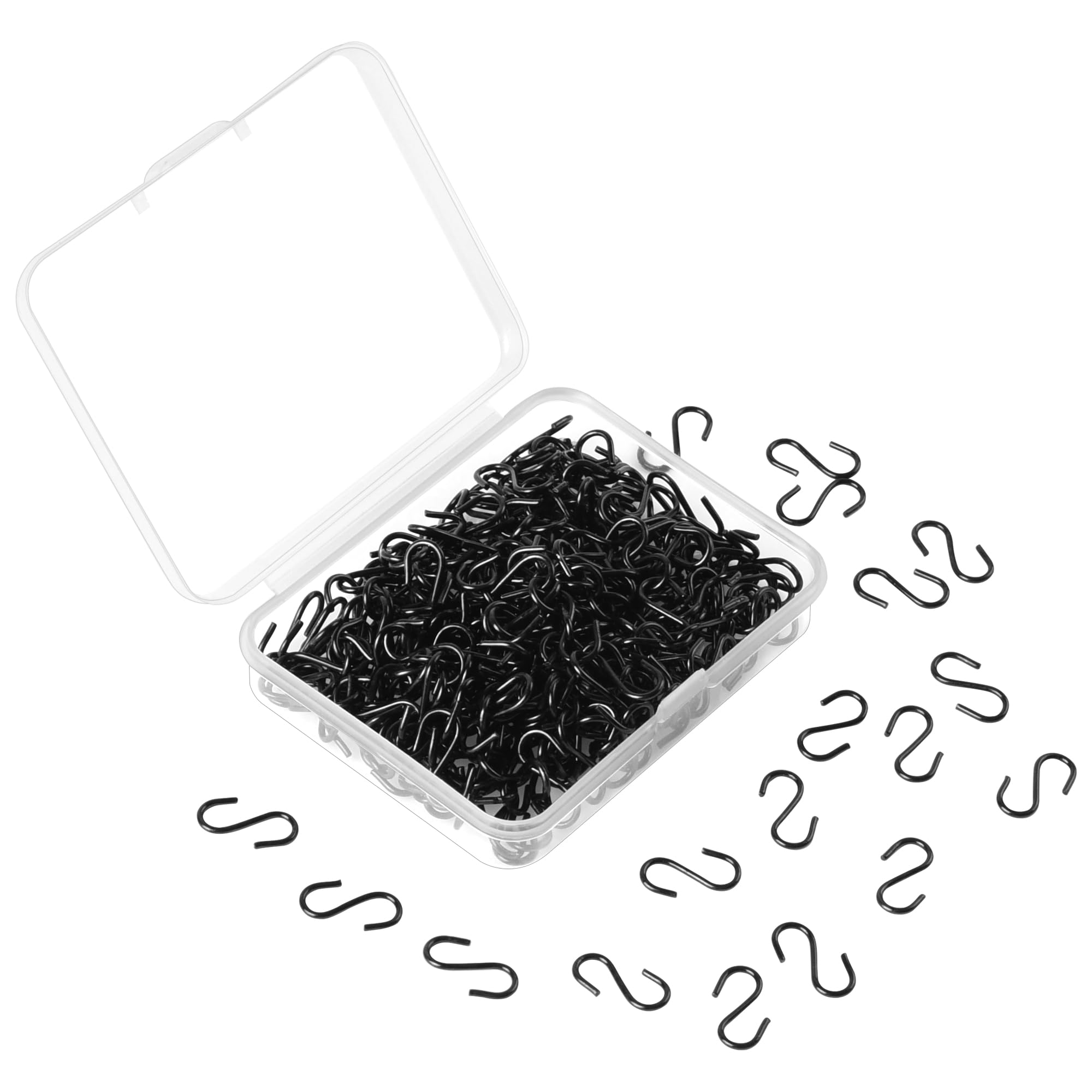Amazon.com: SAKRNIC 0.55 Inch Mini S Hooks – 300 Pack Small Black S ...