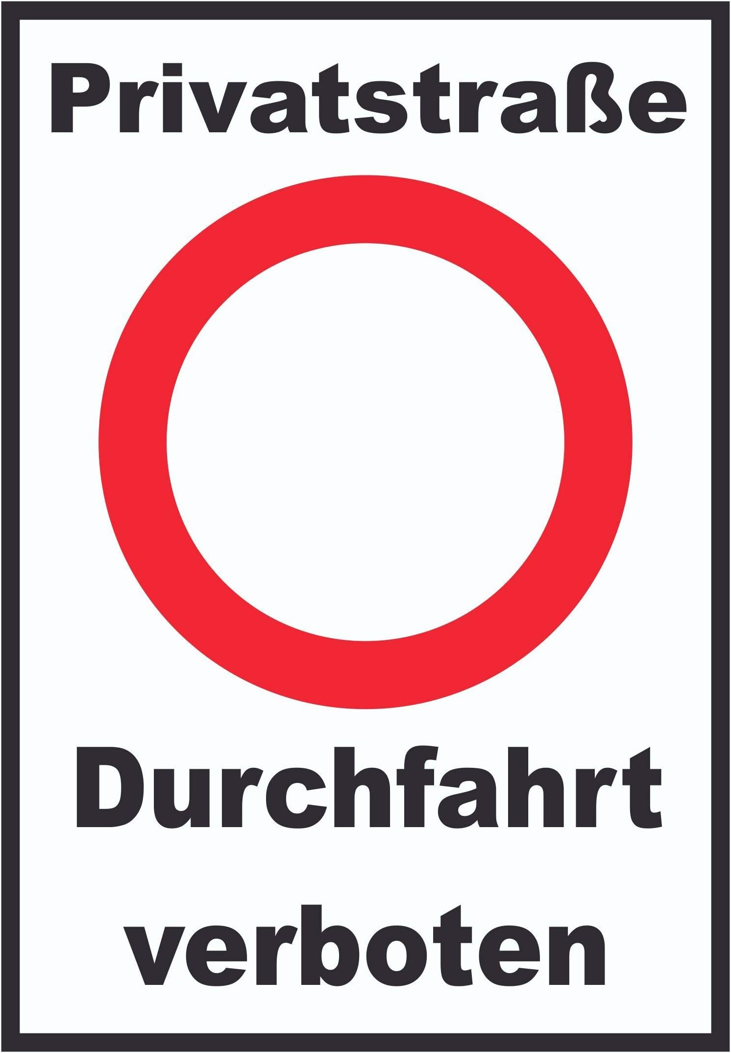 LEMAX® Verbotsschild, Durchfahrt verboten, Ø 400 mm - praxisbewährt Alu ...