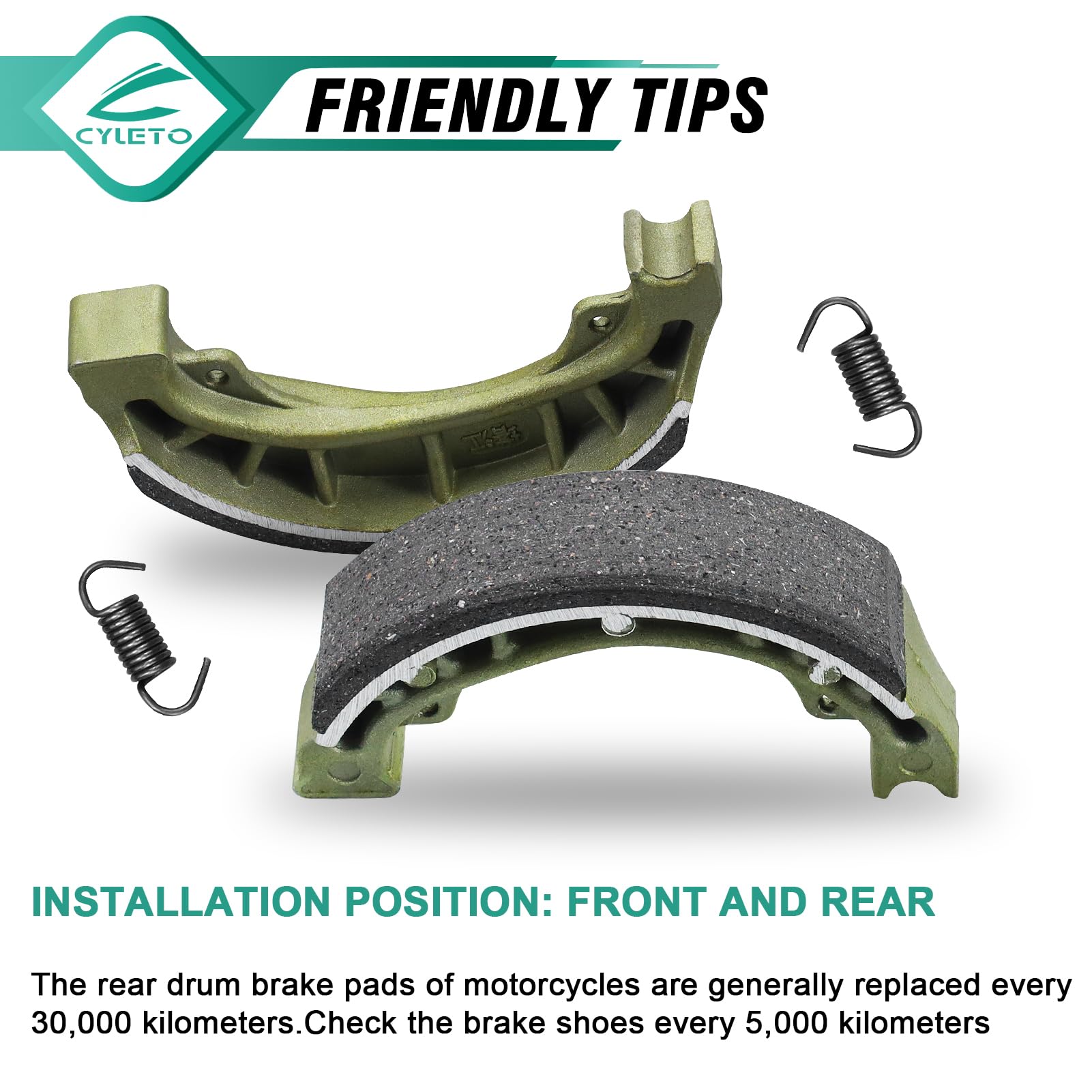 Snapklik.com : CT200U Mini Bike Drum Brake Shoes For Coleman CT200U ...