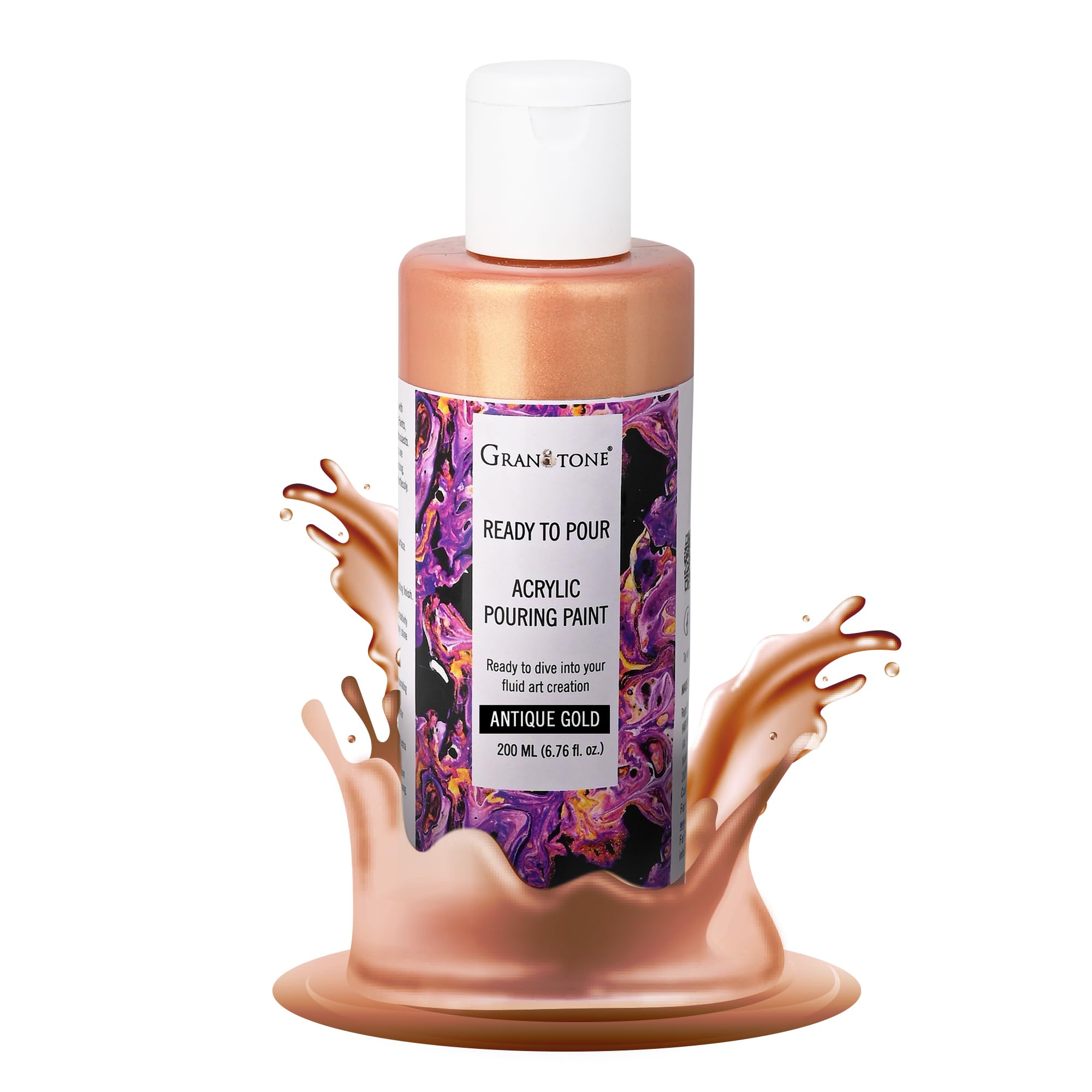 Snapklik.com : Premium Metallic Acrylic Pouring Paint Antique Gold ...