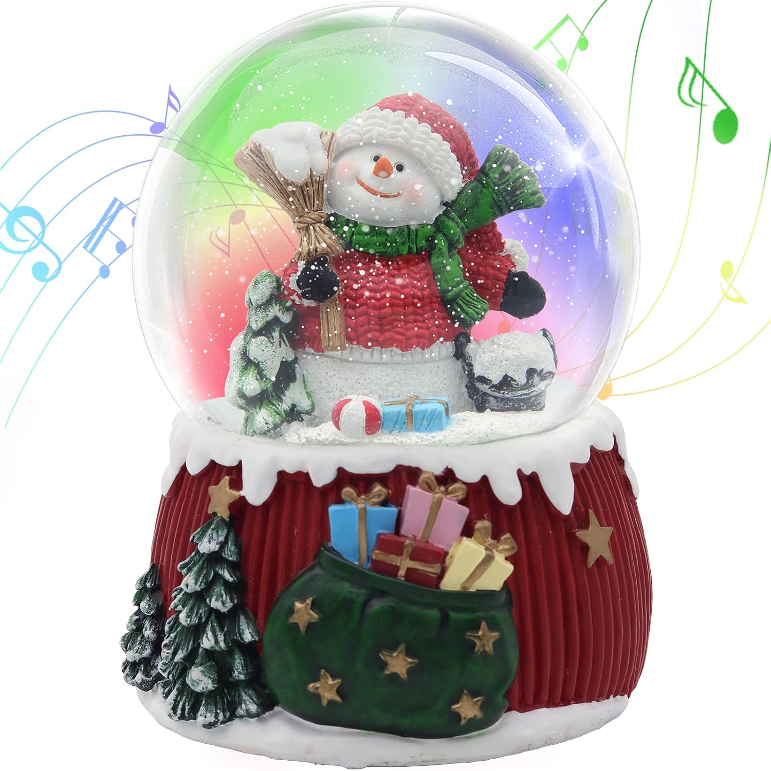 Christmas Snow Globes, Musical Snow Globes with 8 Songs, Xmas Water ...