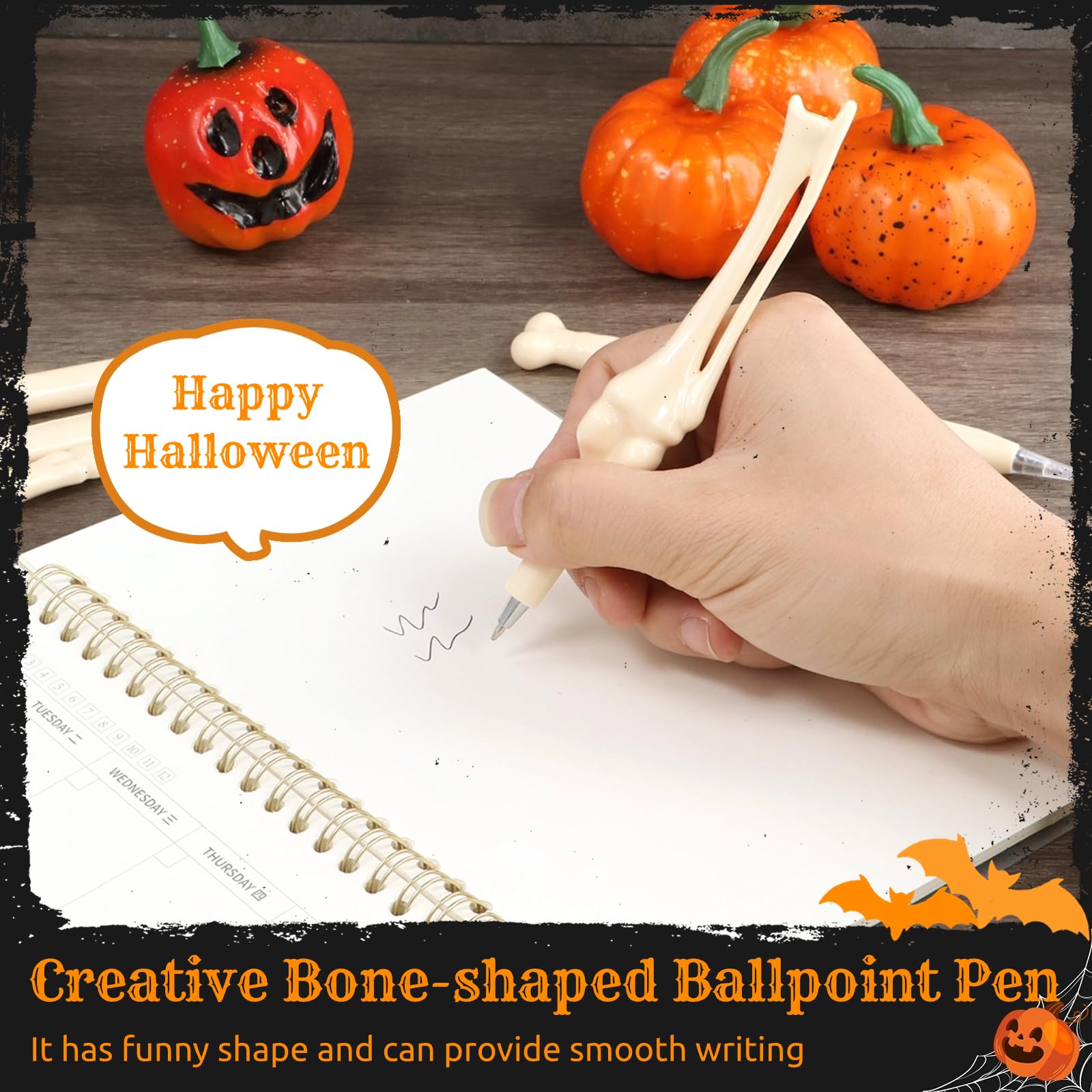 Snapklik.com : 50 PCS Bone Ballpoint Pens, Skeleton Finger Ballpoint ...