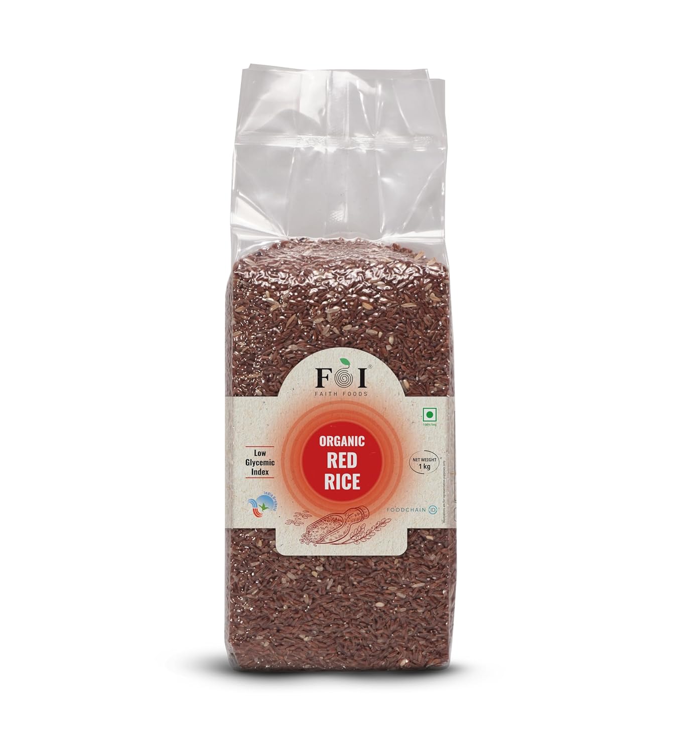 FAITHFOODS Organic Red Rice -1kg | Low Glycemic index | Rich in Flavour ...
