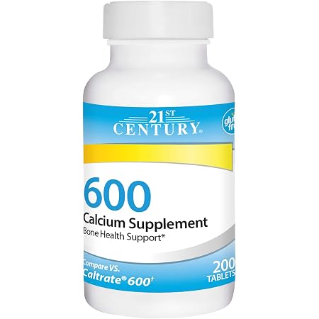 Amazon.com: 21st Century Calcium Supplement, 600 Mg, 200Count : Health ...