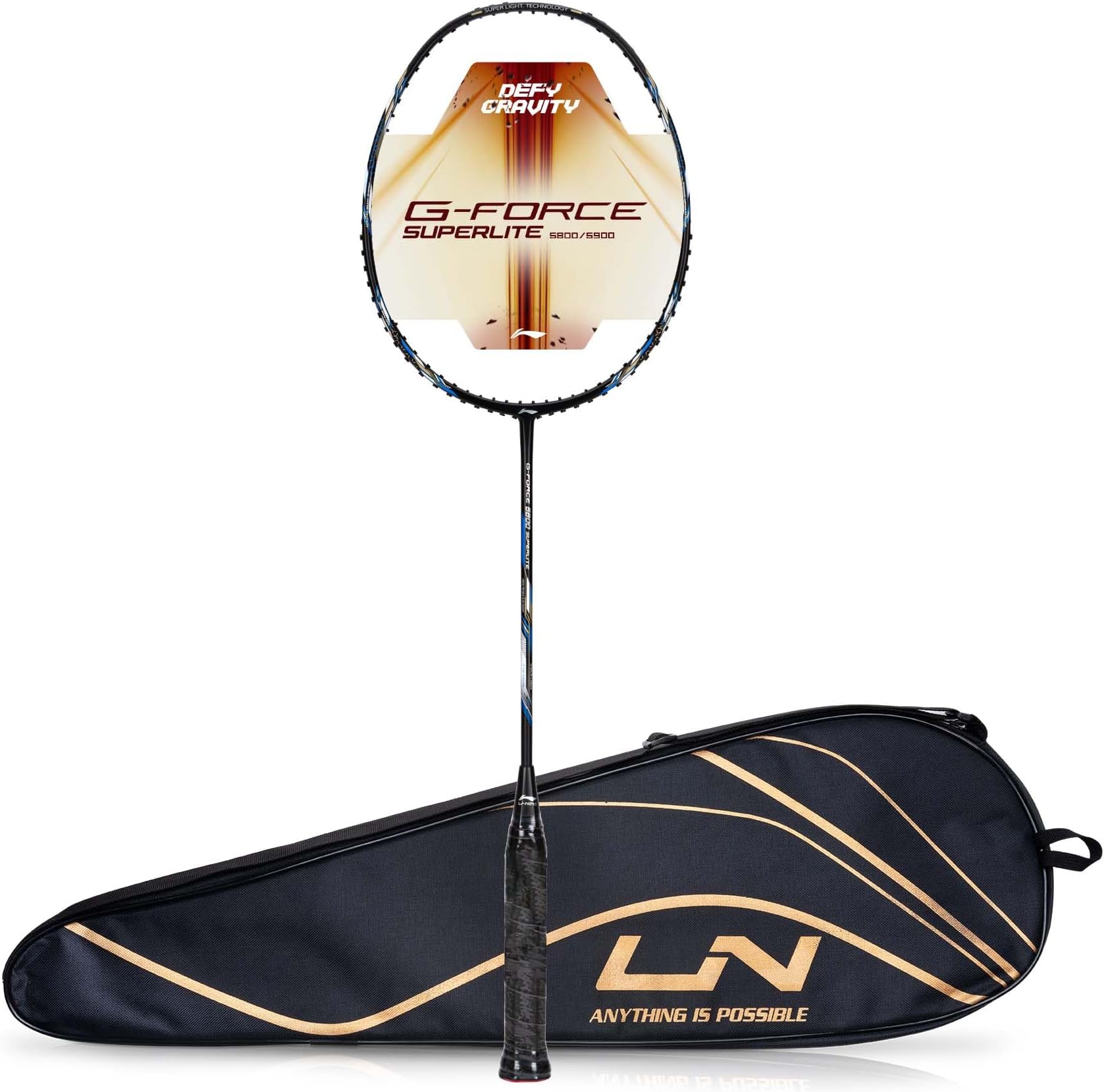 Buy Li-Ning G-Force 5800 Superlite Carbon Fibre Unstrung Badminton ...