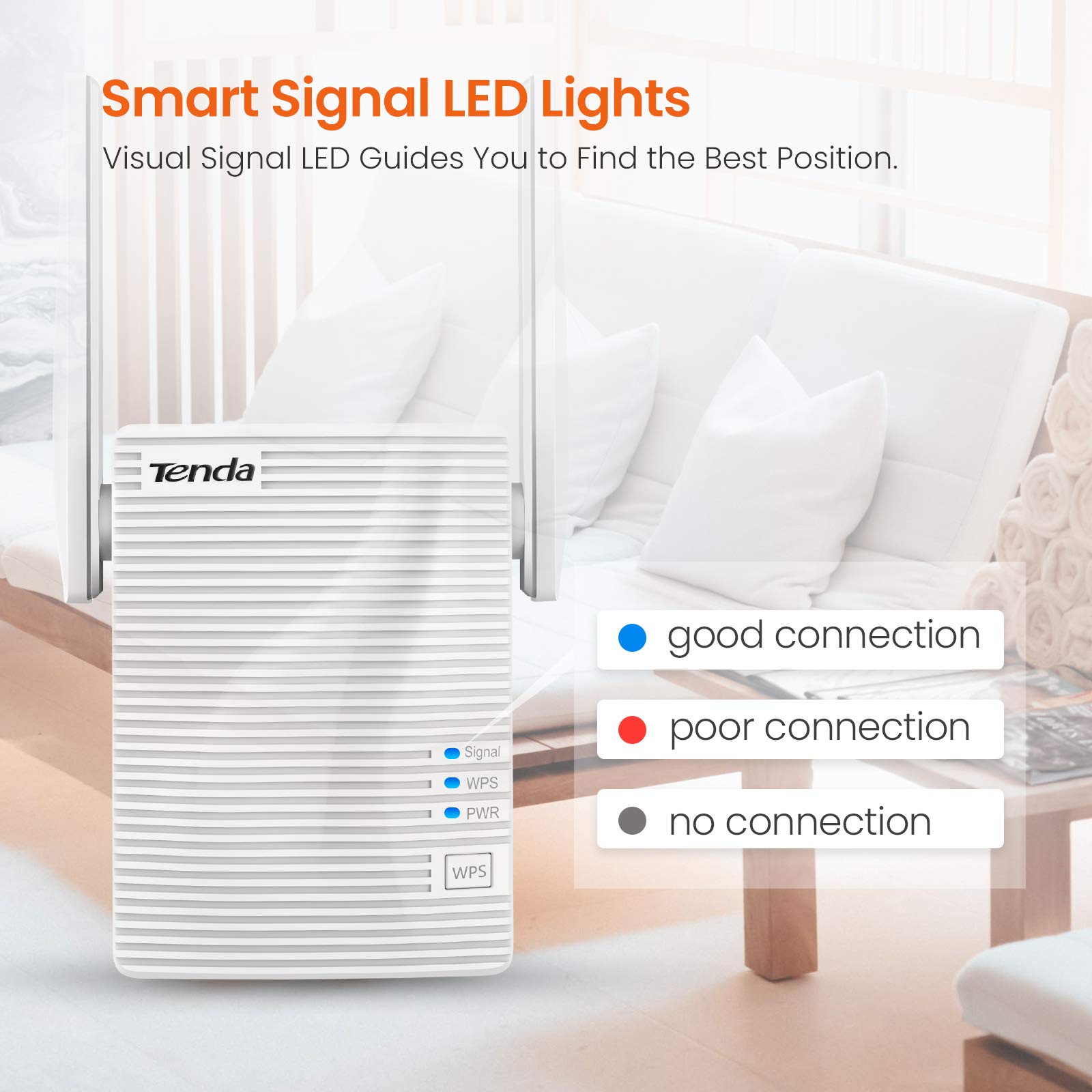 Snapklik.com : Tenda WiFi Extender, Strong AC1200 WiFi Range Extender