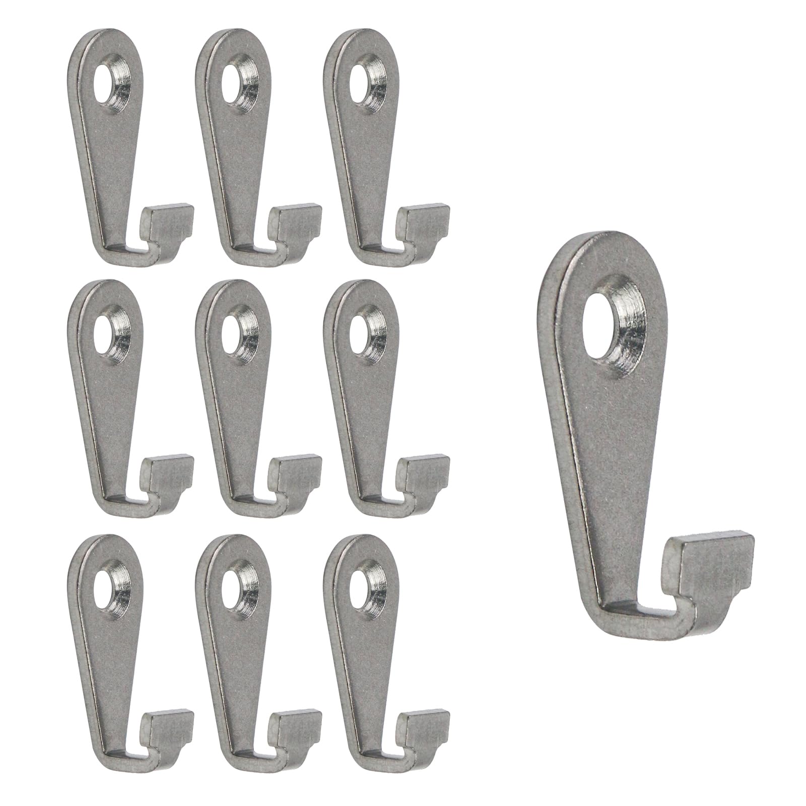 MY MIRONEY 10PCS Mini Wall Hooks Stainless Steel J-Shaped Mirror ...