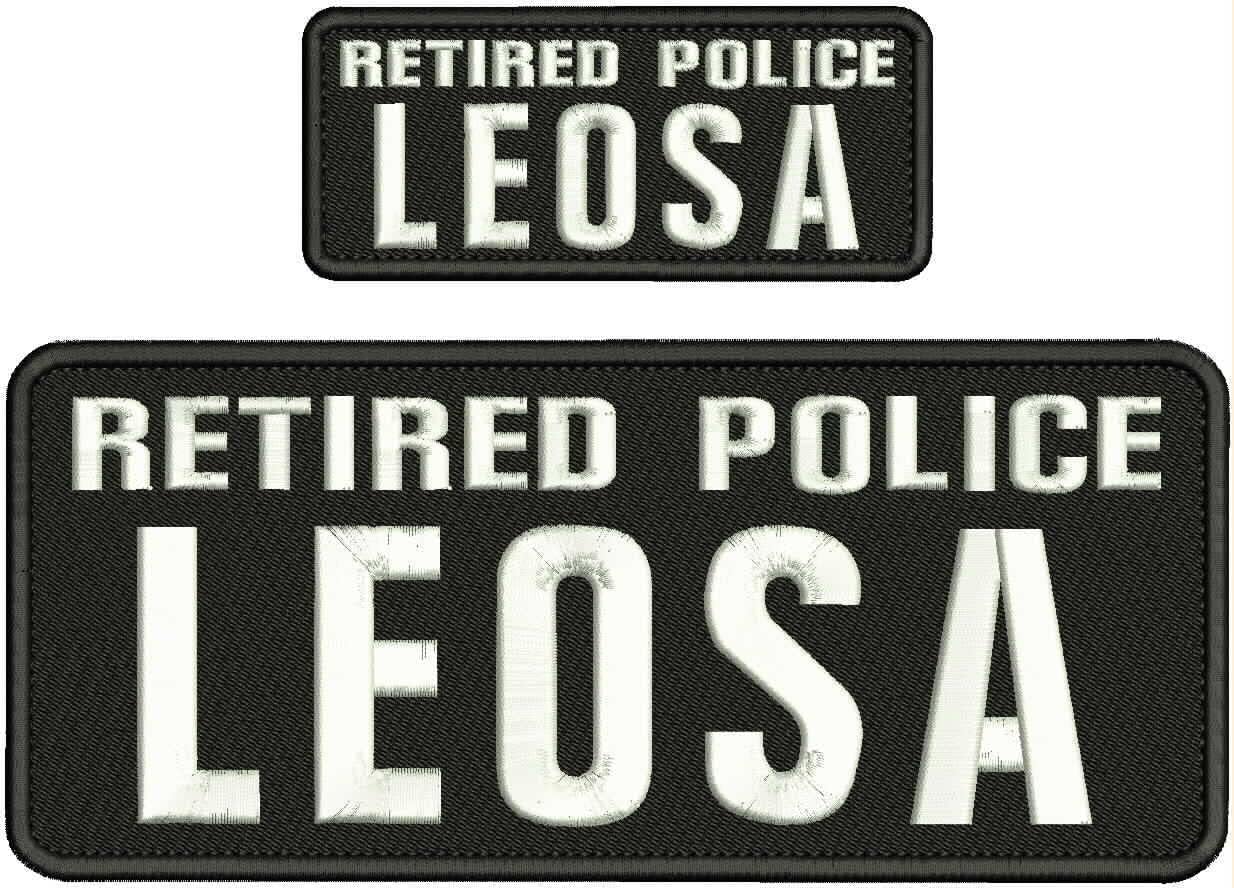 Amazon.com: Retired Police LEOSA EMB PATCH4X10 and 2X5 Hook ON Back BLK ...
