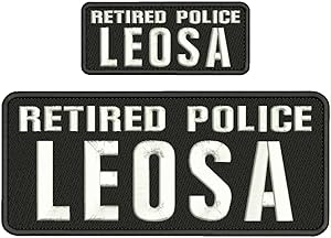Amazon.com: Retired Police LEOSA EMB PATCH4X10 and 2X5 Hook ON Back BLK ...