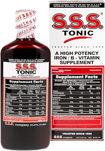 Amazon.com: S.S.S. Tonic, Iron and Vitamin B Supplement, High Potency ...