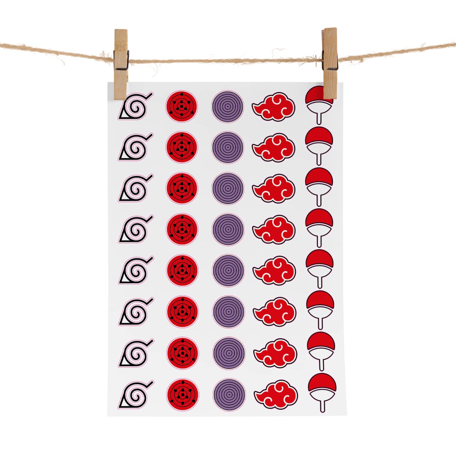 Buy Naruto Symbol Stickers - 40 Decal Sheet Manga Anime Japanese TV ...