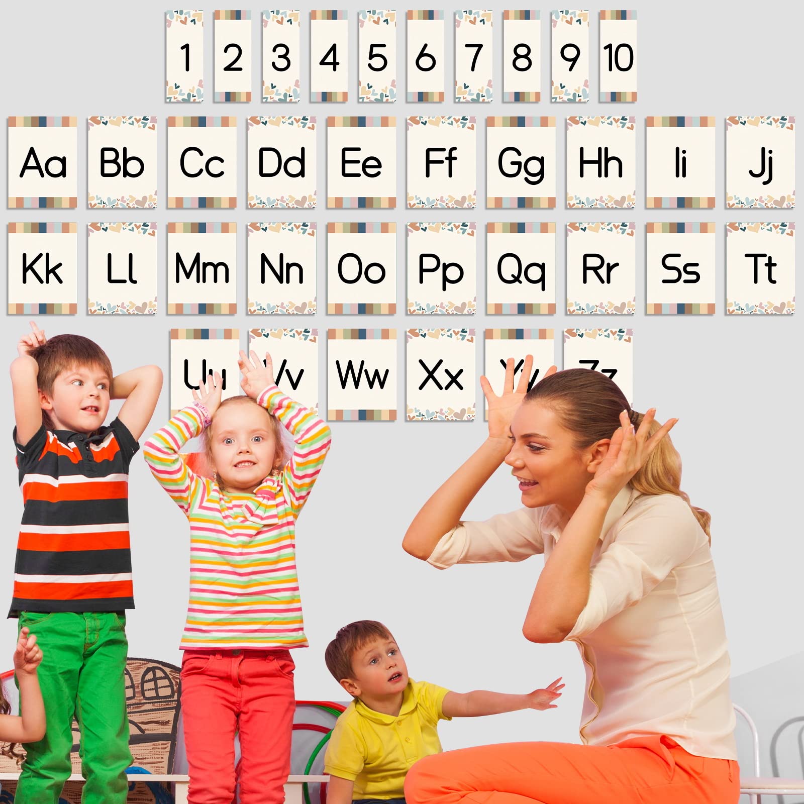 Snapklik.com : 56 Pcs Boho Alphabet And Number Bulletin Board Set Decor ...