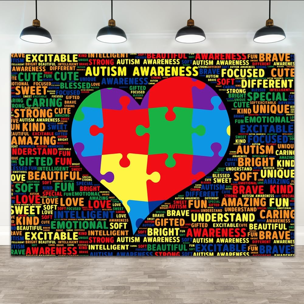 Amazon.com : Lofaris 7x5ft Autism Prevention Day Backdrop Autism ...
