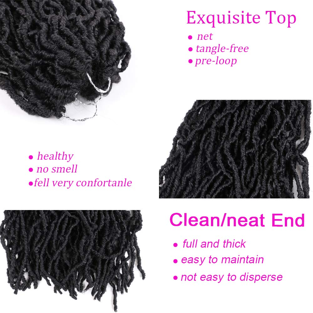 12 Inch -5Pack Soft Locs Wavy Faux Individually Locs Most Natural ...