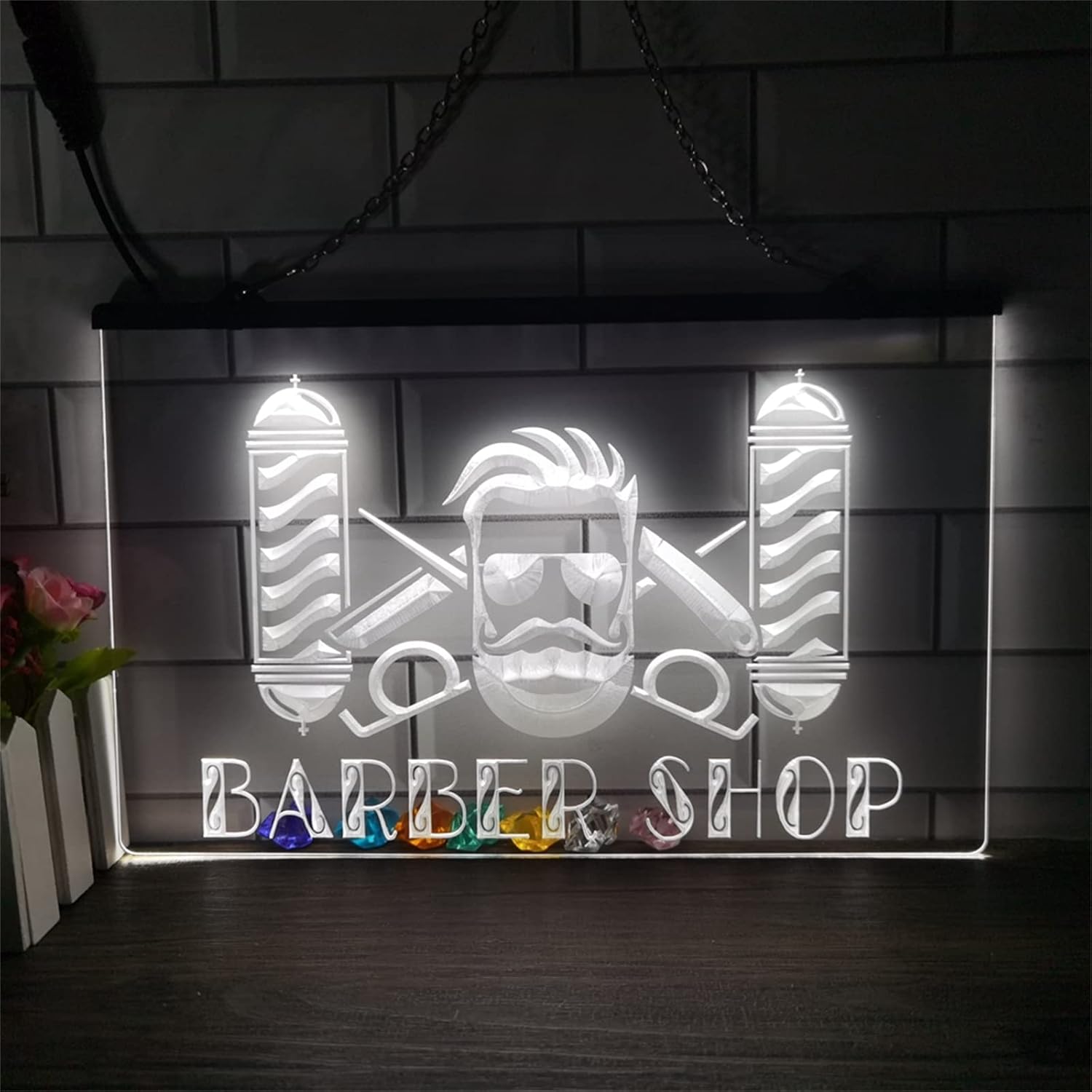 Amazon.com: INGKE Barber Shop LED Neon Sign Open Scissor Neon Sign ...