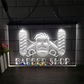 Amazon.com: INGKE Barber Shop LED Neon Sign Open Scissor Neon Sign ...
