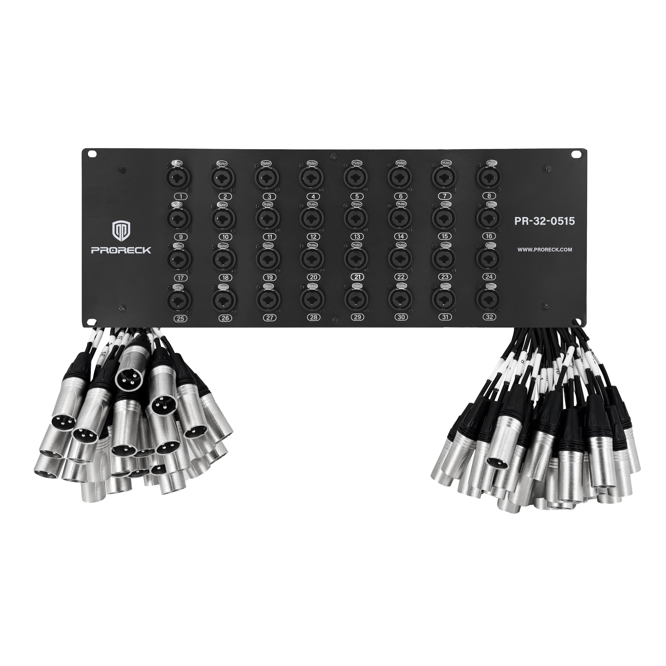 Snapklik.com : PRORECK Rack Mount TRS XLR Combo Splitter Snake Cable ...