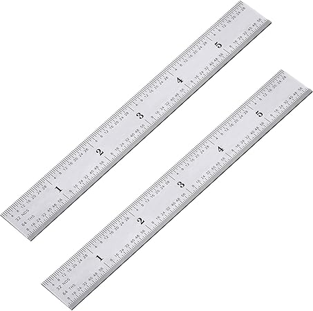 Amazon.com: eBoot 2 Pack Stainless Steel Ruler Machinist Engineer Ruler ...