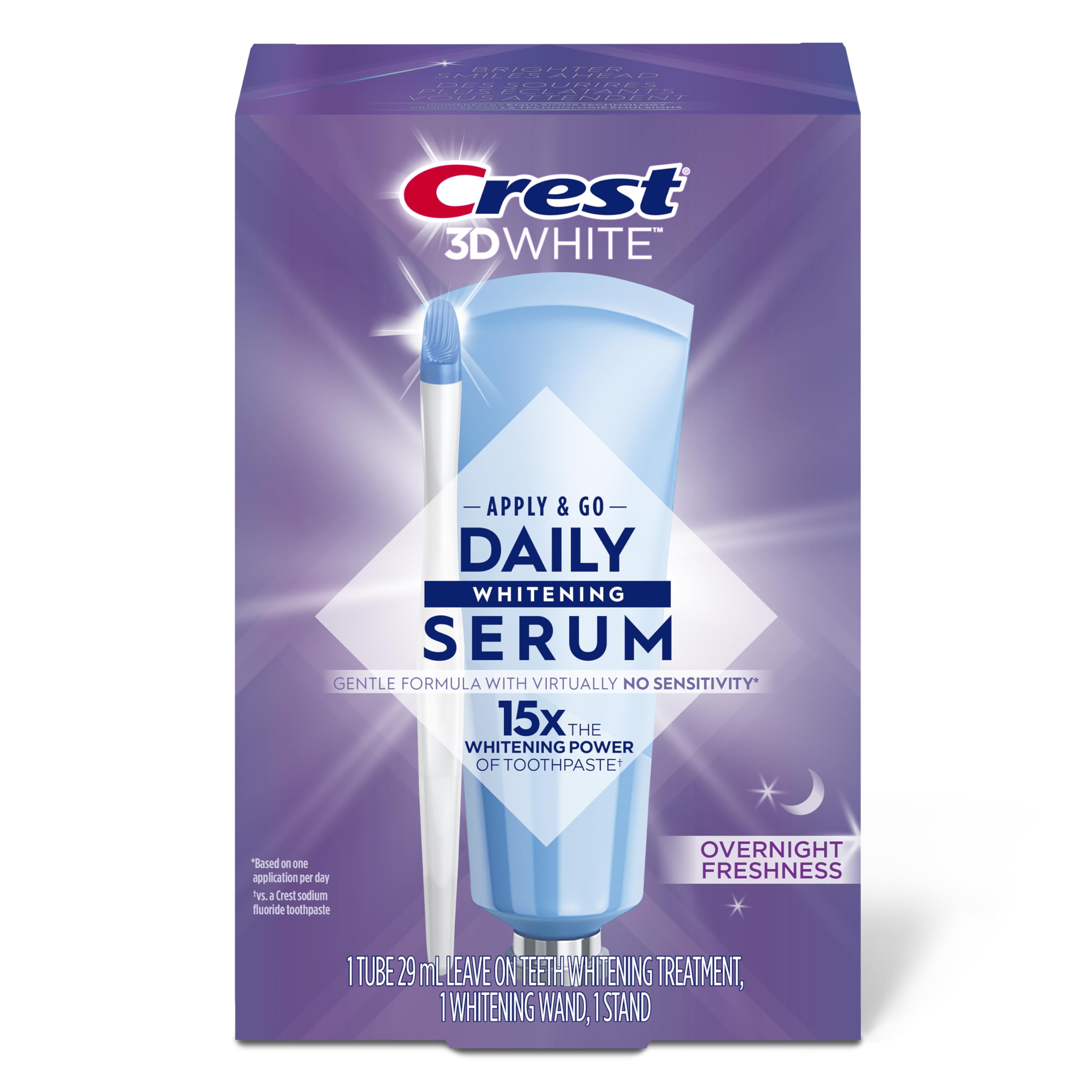 Crest Whitening Emulsions + Overnight Freshness, Leave-on Teeth ...