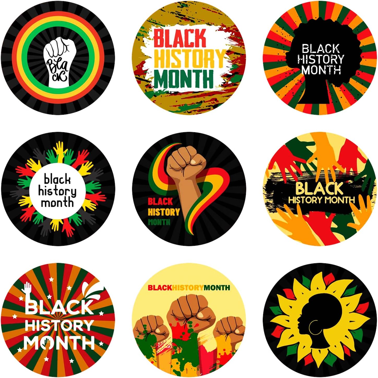 Amazon 20 Sheets Black History Month Stickers Decals BHM Party amazon-20-sheets-black-history-month-stickers-decals-bhm-party