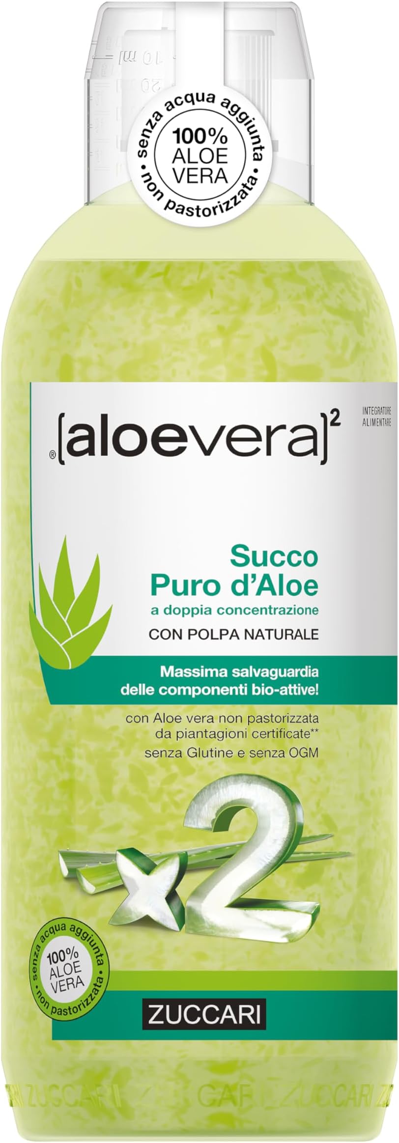 Amazon.com : Zuccari Aloevera 2 Pure Aloe Juice – 1000 ml : Health ...