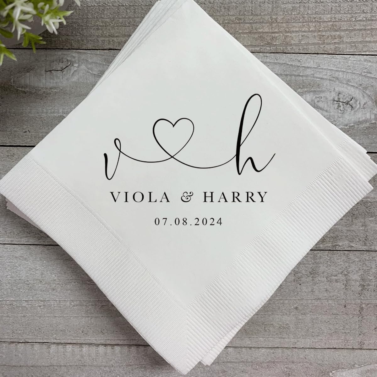 Amazon.com | Evamall Custom Napkins Wedding, Personalized Wedding ...