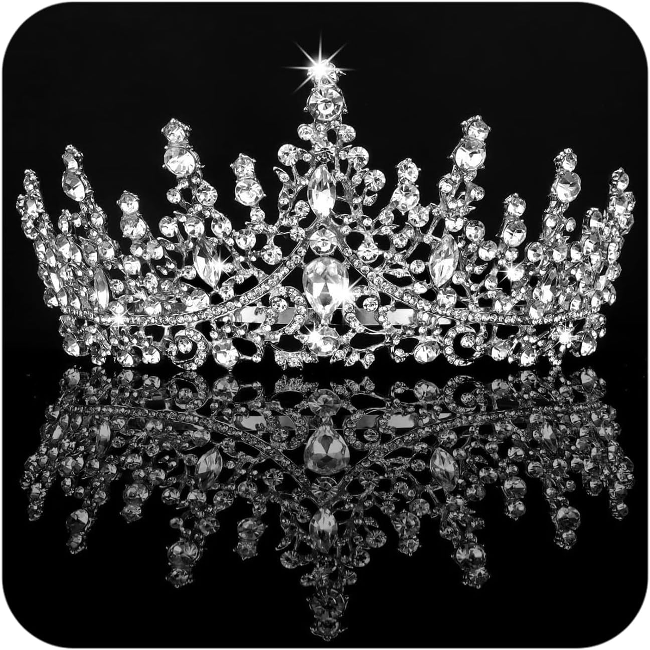 COCIDE Tiara and Crown for Women Crystal Queen Crown Rhinestone Tiara for Girl Bride Wedding ...