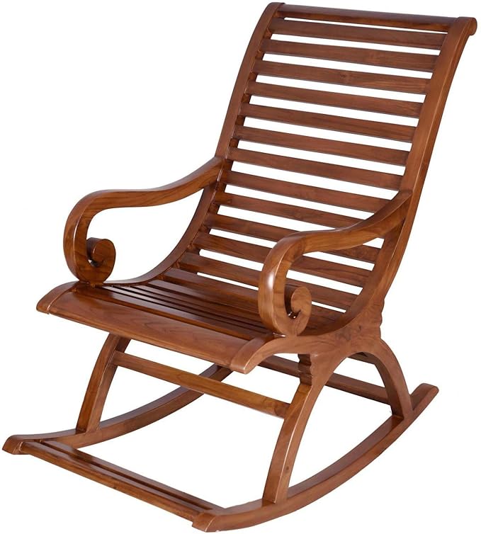 VeLivings Solid Sheesham Wood Rocking Chair for Home Living Room and ...