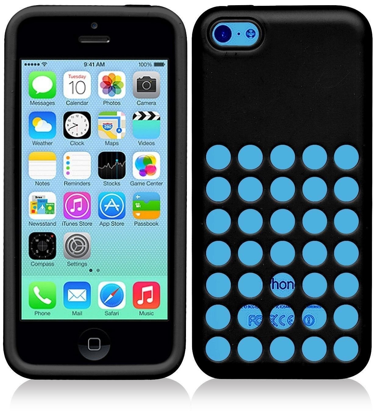 Iphone 5c Blue With Black Case