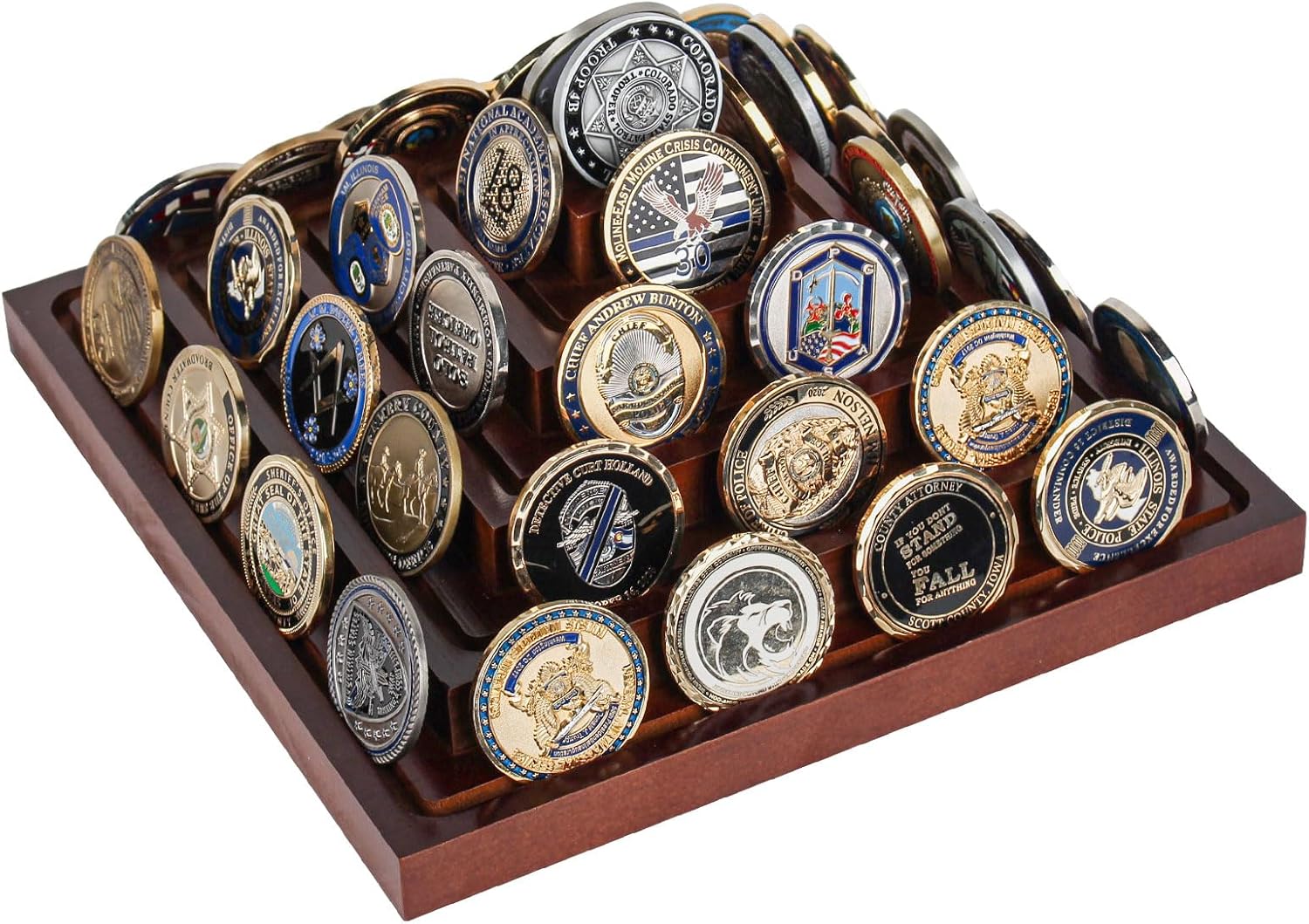 Amazon.com: Samplife Military Coin Holder Display, Challenge Coins Rack ...