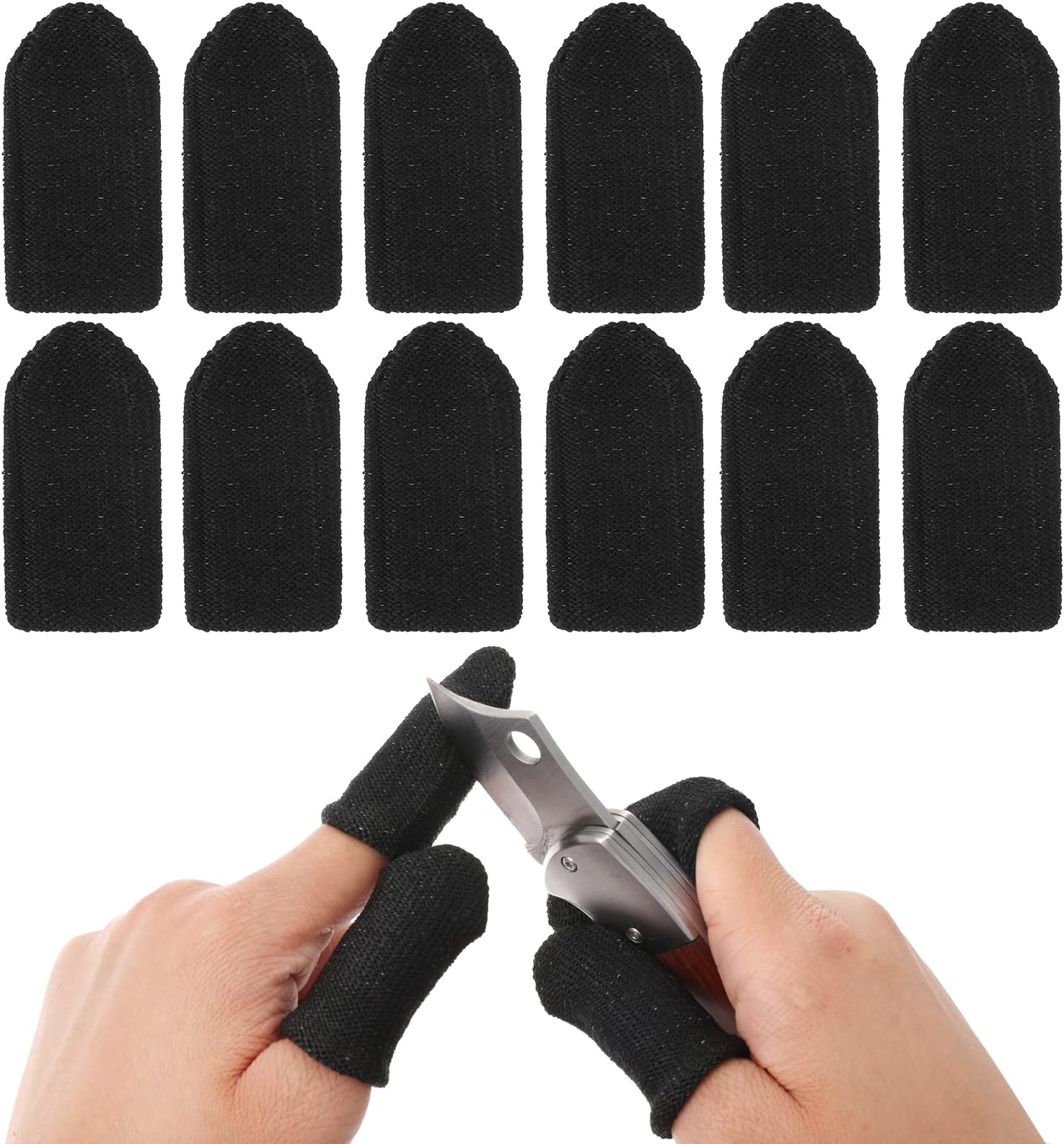 Amazon.com: TIESOME 12 PCS Finger Cots Cut Resistant Protector, Finger ...