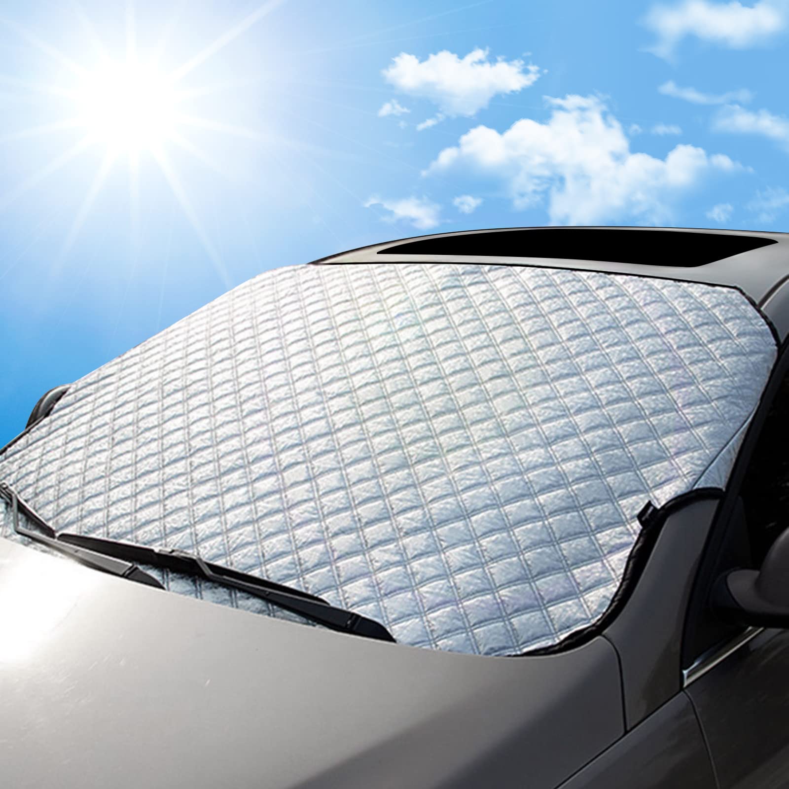 RnCop Car Windshield Cover, Windscreen Cover Snow Ice Frost Sun UV Dust ...