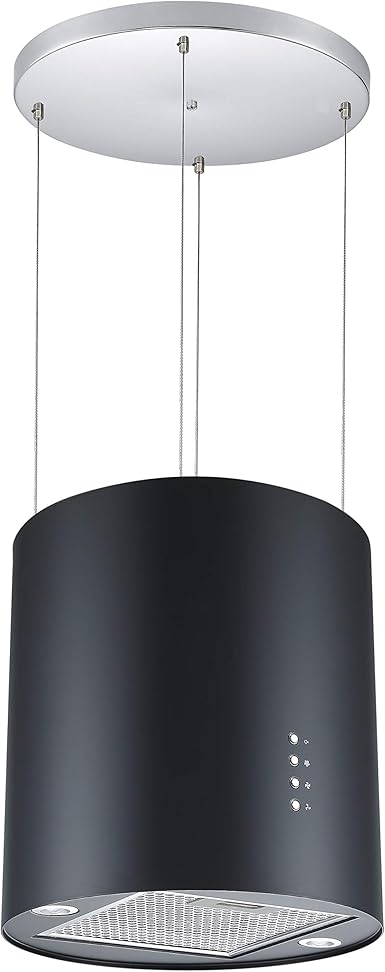 Cookology Ceiling Wire Hung Island Cooker Hood Extractor Fan (Black ...
