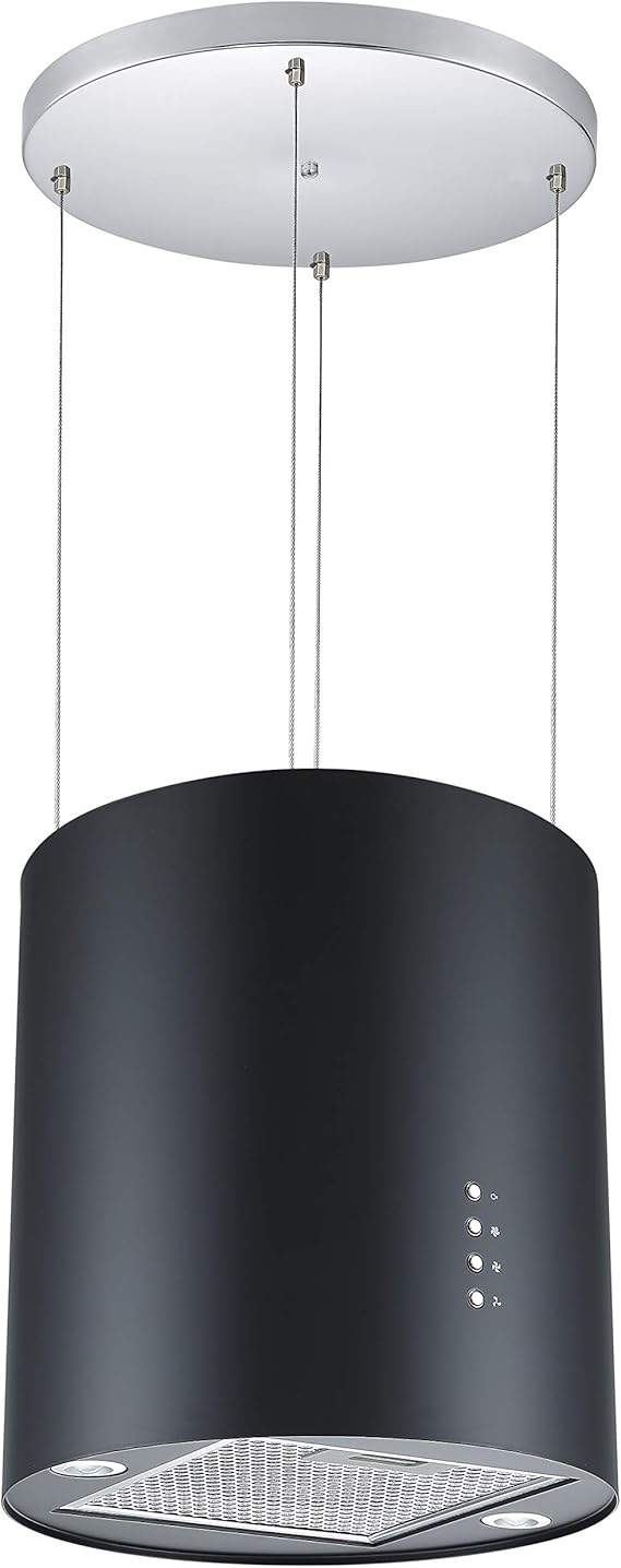 Cookology Ceiling Wire Hung Island Cooker Hood Extractor Fan (Black ...