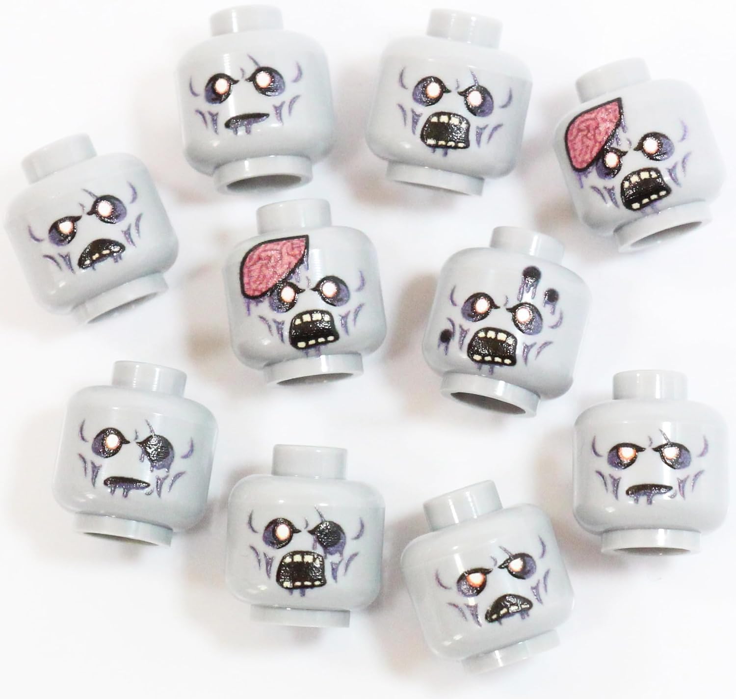 Amazon.com: BrickTactical Zombie Head Pack for Minifigs : Toys & Games